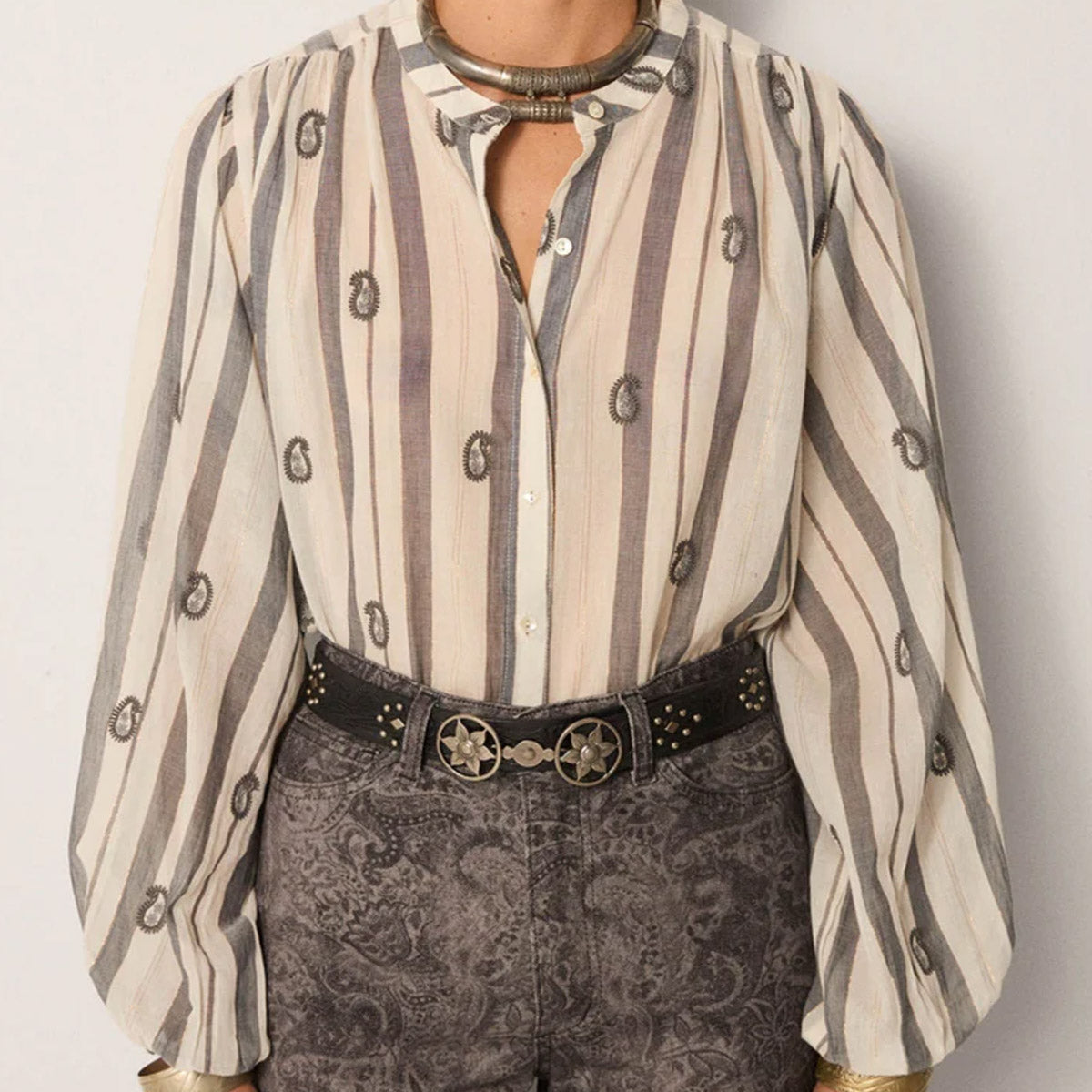 Maison Hotel : PERLA BLOUSE Ivory Paisley - Collector Store Sydney